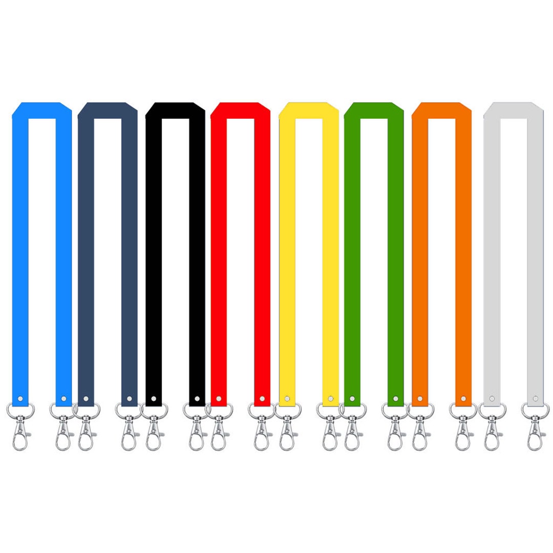 Printed or Plain Double Clip Lanyard - Personalised, Custom, Neck Strap ...