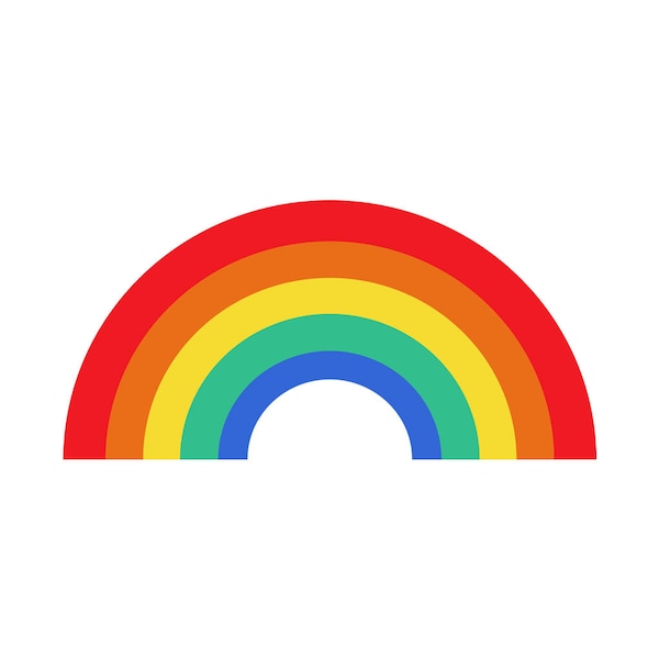 Iron On Rainbow Etsy