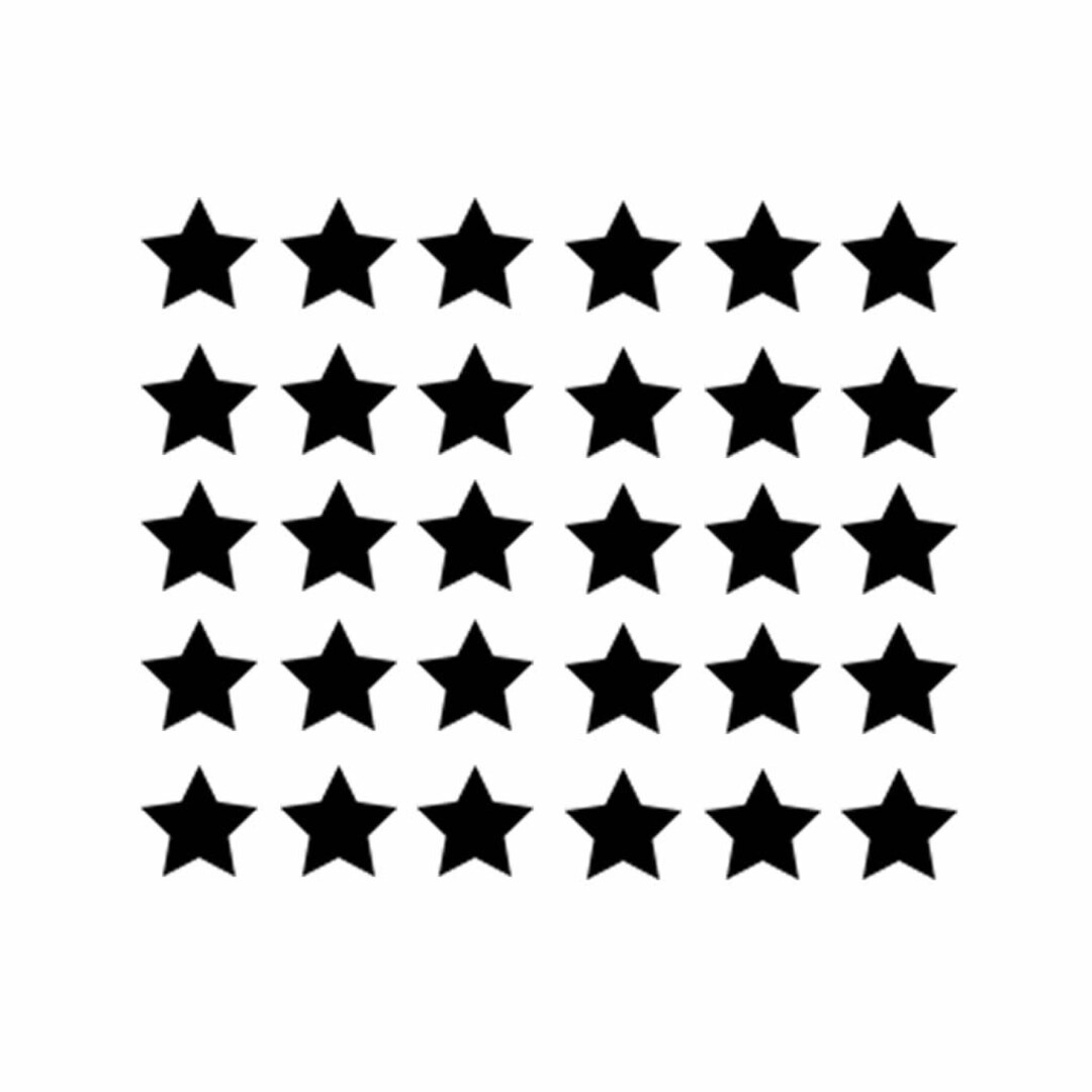 Set of 10 Stars Temporary Tattoo Waterproof Black Star - Etsy