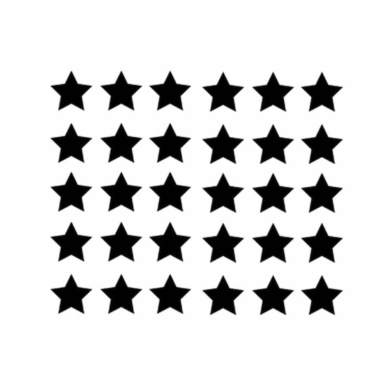 Set of 10 Stars Temporary Tattoo Waterproof Black Star - Etsy