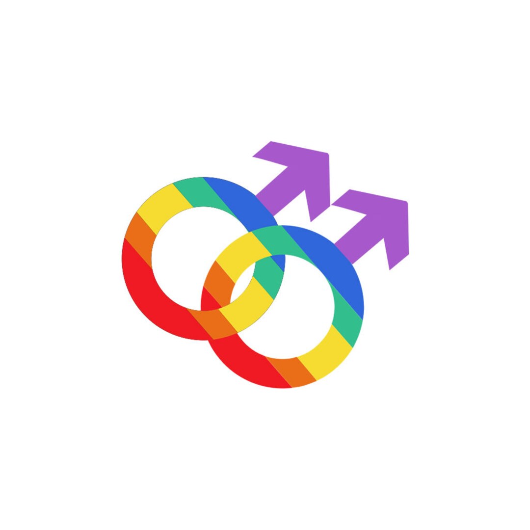 Lgbt Double Mars Iron On Screen Print Transfers For Fabrics Rainbow