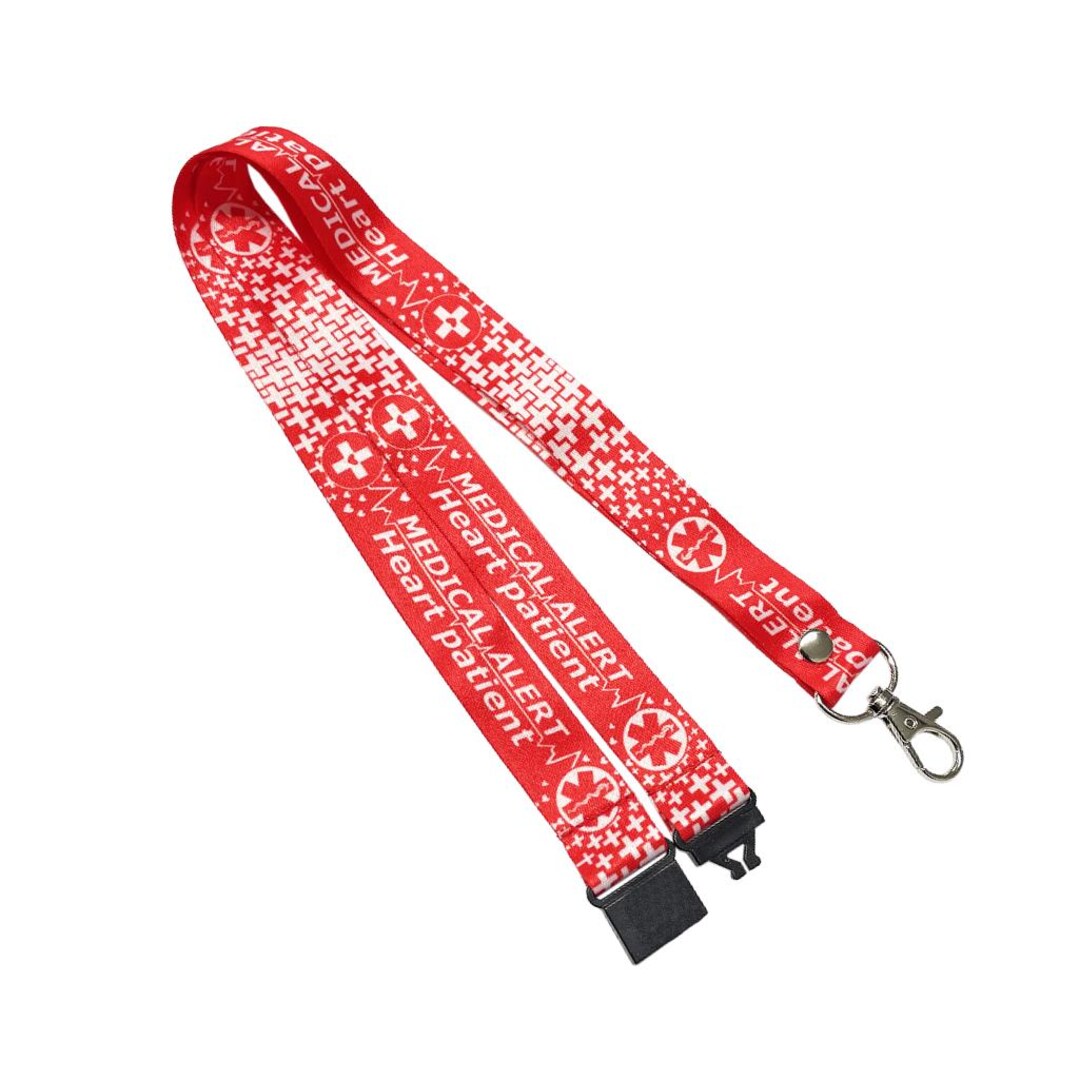 Heart Patient Printed Lanyard - Neck Strap, ID Holder Medical Alert ...