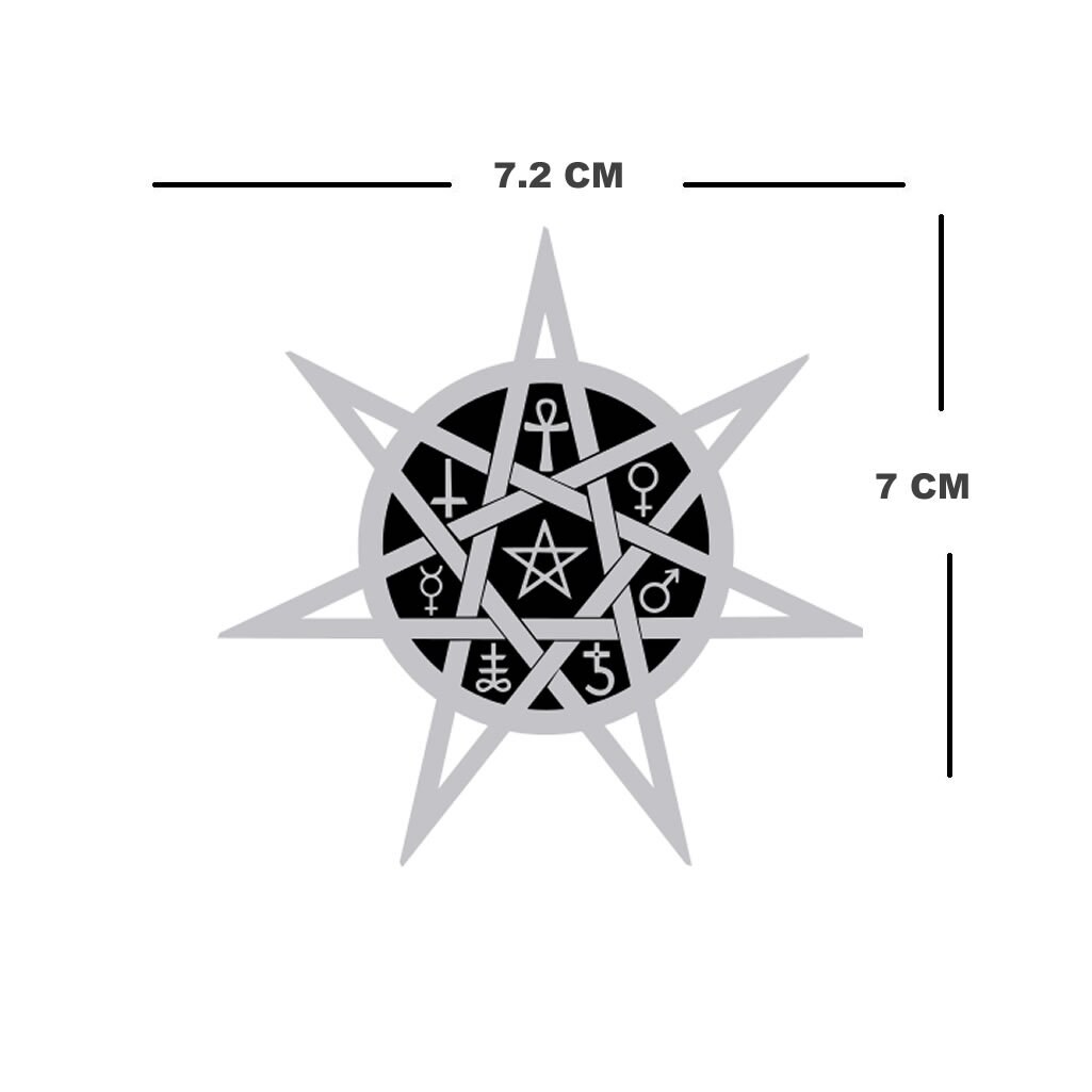 Set of 2 X Gothic Star Iron on Screen Print Patch for Fabric Machine ...