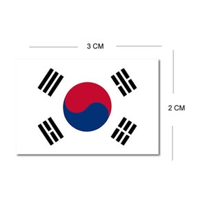 Set of 4 Korea Flag Iron on Screen Print Transfers for Fabrics Machine ...