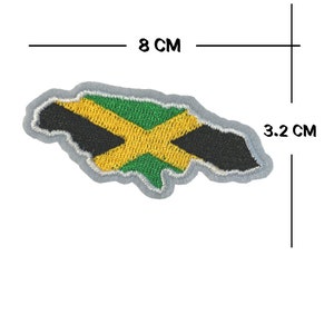 Jamaican Flag MAP Embroidery Patch Iron on or Sew on Jamaica RASTA Peace - Etsy