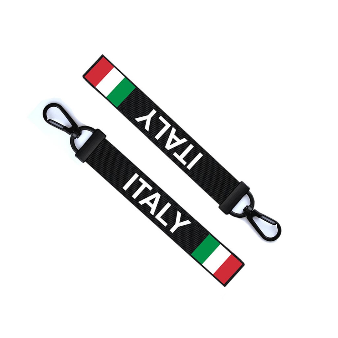 Italy Flag Key Chain Keyring Luggage Tag Zipper Pull Bag Italian Key ...