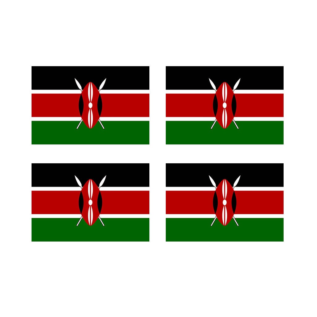 Set of 4 X Kenya Flag Temporary Tattoo Waterproof Kenyan Team Africa - Etsy