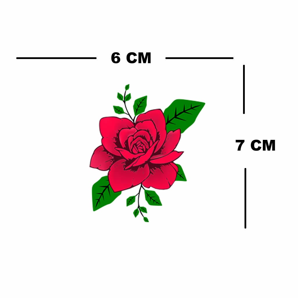 Set of 2 Rose Temporary Tattoo Waterproof Lasts 1 Week Roses | Etsy