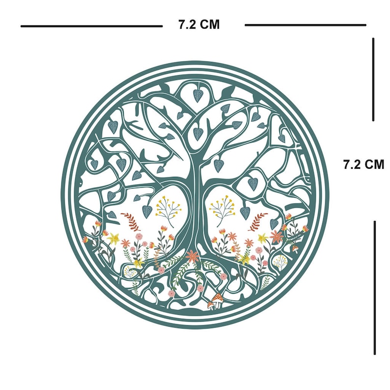Set of 2 X Tree of Life Iron on Screen Print Badge for Fabric Machine ...