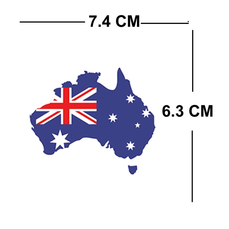 Australian Map Iron on Screen Print Fabric Applique Machine Washable ...
