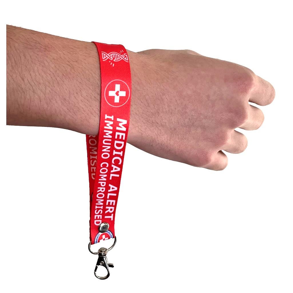 Set of Immune System Compromised Elastic Wrist Band Wristband Key Tag ...