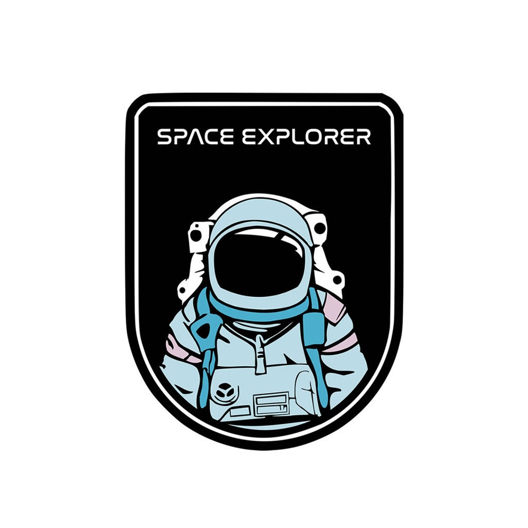 Space Explorer Iron on Screen Print Transfers for Fabrics Machine Washable Nasa Astronaut Patch ...