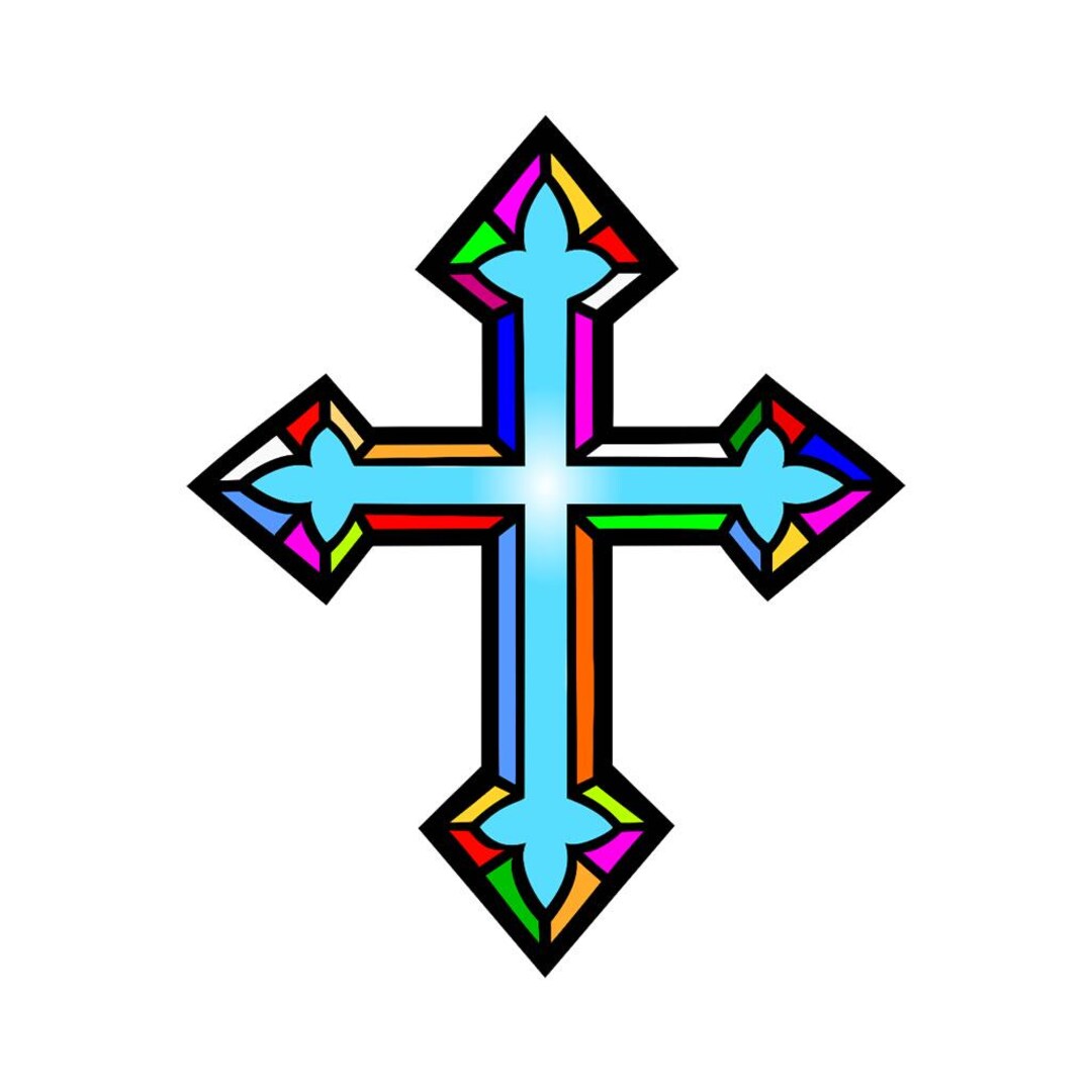 Christian Cross Iron on Screen Print Transfer for Fabrics Church ...