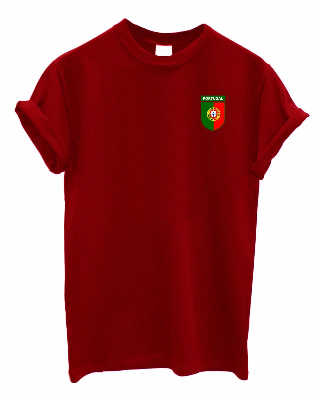 Portugal Team Crest Unisex Crew Neck Tshirt Support Your Country ...