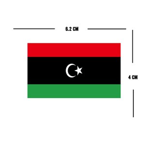 Set of 2 Libya Flag Iron on Screen Print Transfers for Fabrics Machine ...
