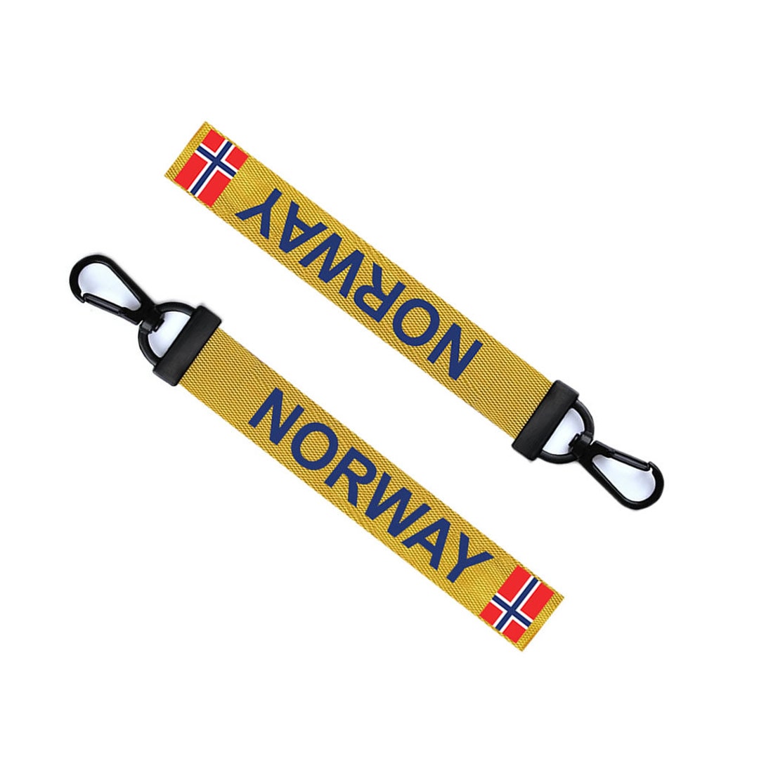 Norway Flag Key Chain Keyring Luggage Tag Zipper Pull Bag Norwegian Key ...
