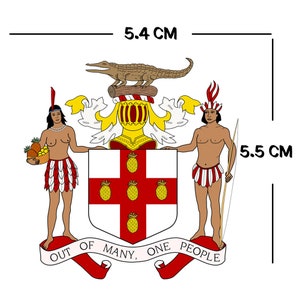 Jamaica Crest Iron on Screen Print Transfer Jamaican One Love Out of ...