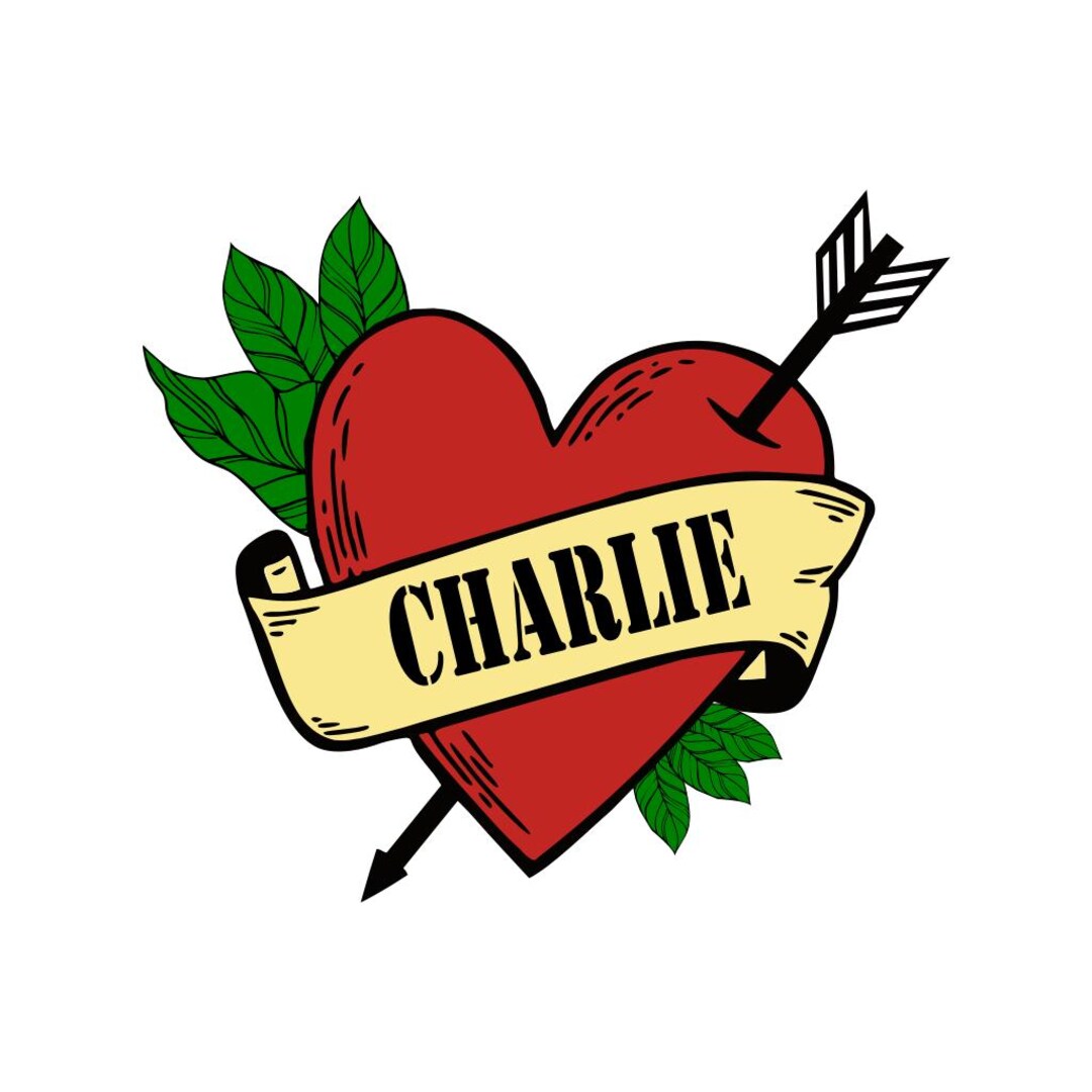 Charlie HEART Arrow Temporary Tattoo Long Lasting Love - Etsy