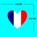 Set of 4 FRANCE Flag HEART Iron on Screen Print Transfer FRENCH Day - Etsy