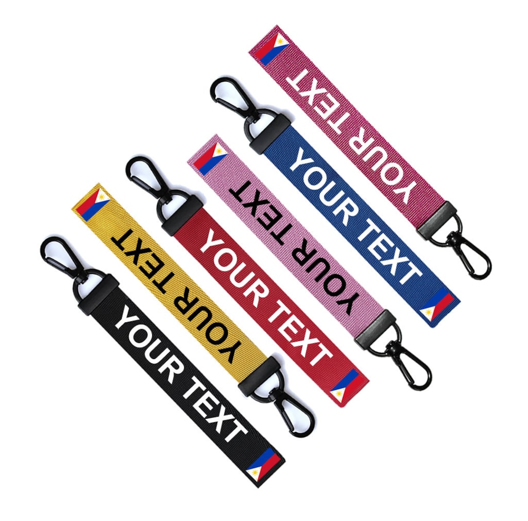 Personalised FILIPINO Flag Key Chain Keyring Luggage Tag Zipper Pull ...