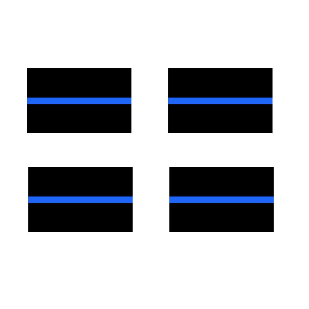 Set of 4 X Thin Blue Line POLICE Iron on Screen Print for Fabric ...