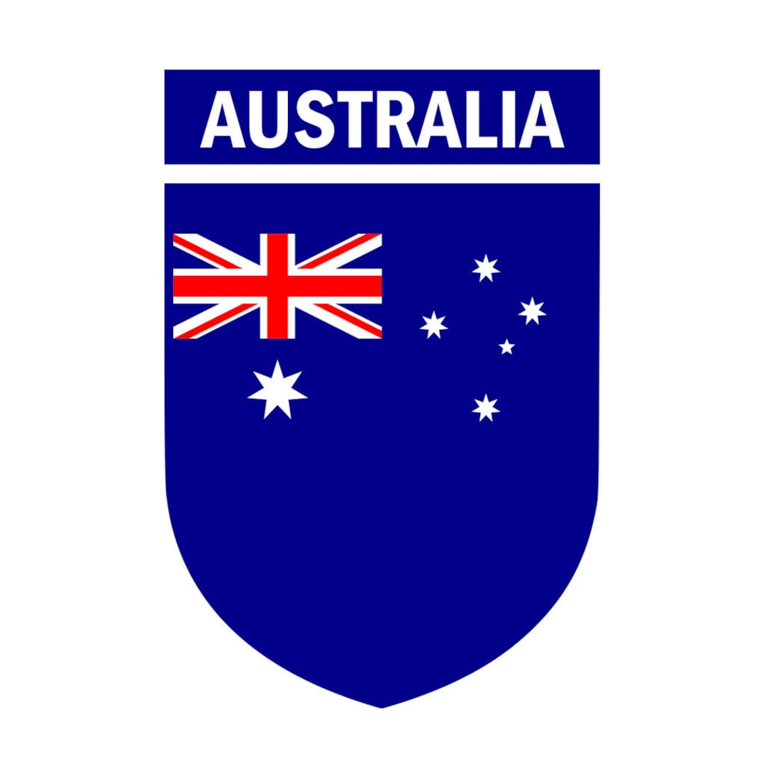 Set of 5 X Australia Team Crest Iron on Screen Print Transfers for ...