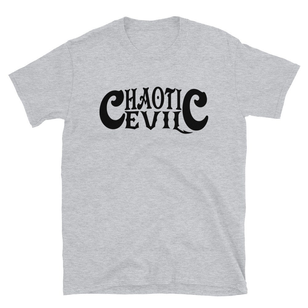 Chaotic Evil Alignment T Shirt / Dungeons & Dragons Inspired / - Etsy
