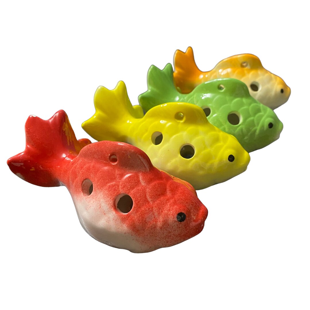 Hand-painted Goldfish Ocarina: Ceramic Instrument - Etsy