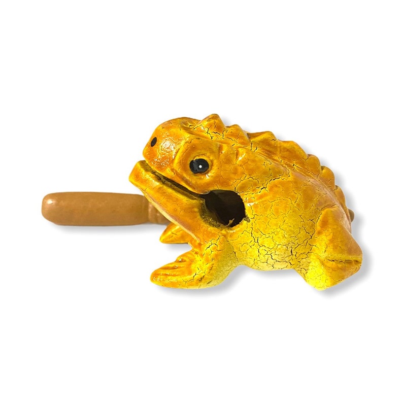 Small Painted Wooden Musical Frog Percussion | Etsy
