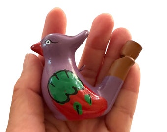 Natural Clay Water Whistle Bird - Etsy