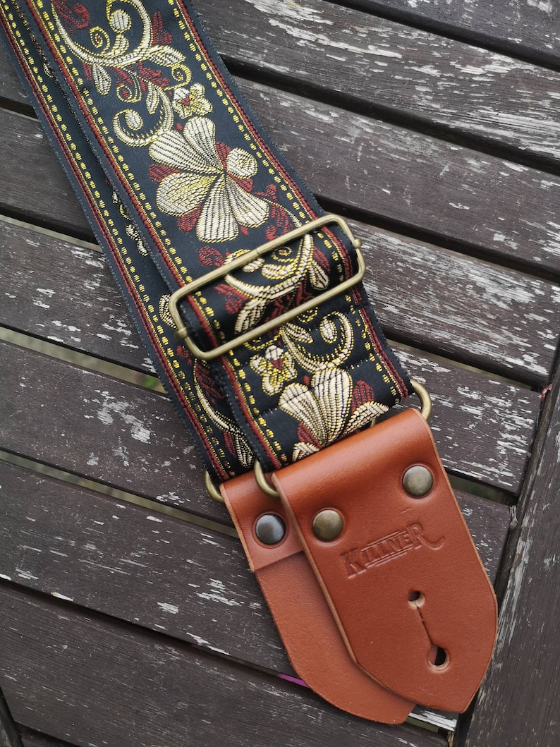 Western Frontier Leather Guitar Strap - Etsy