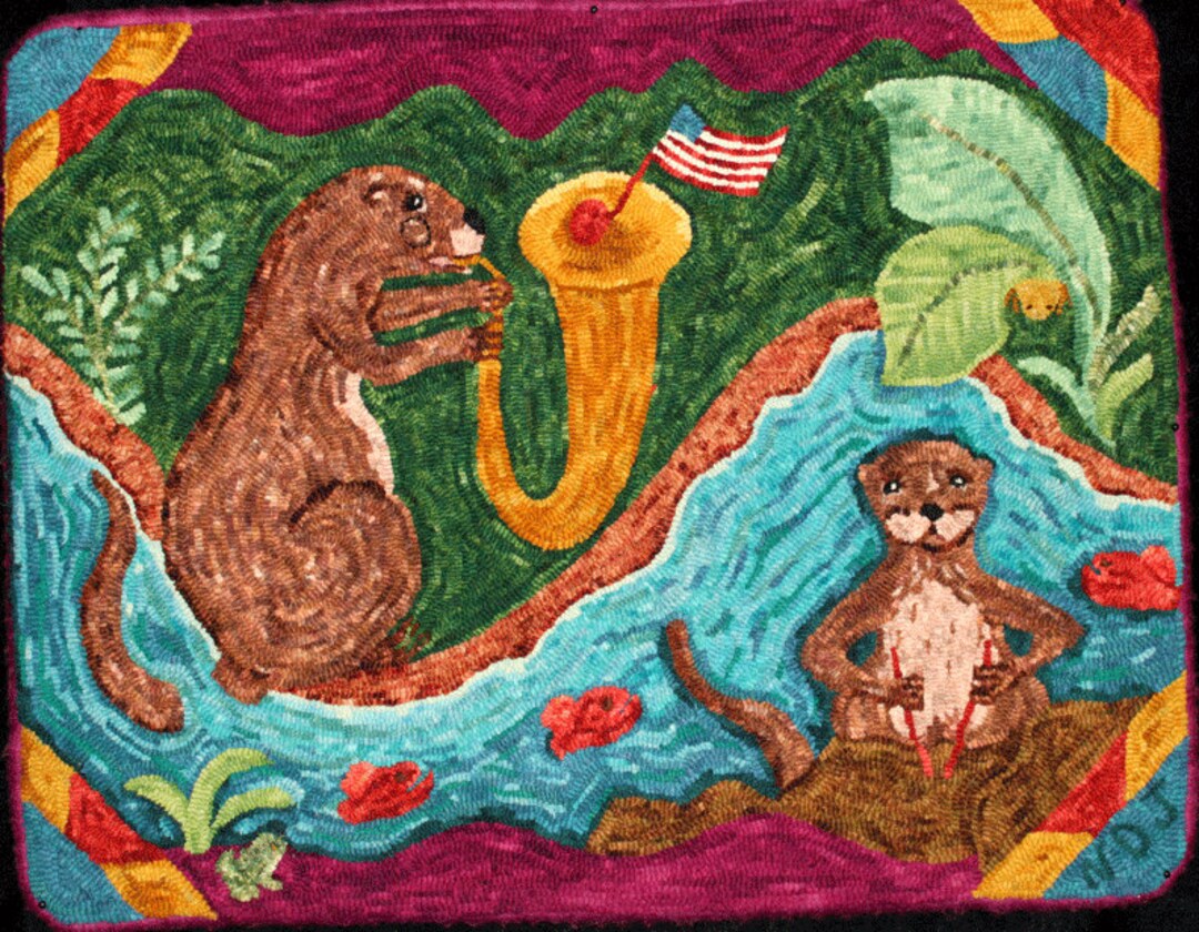 Rockin Otters - Rug Hooking Pattern - Etsy