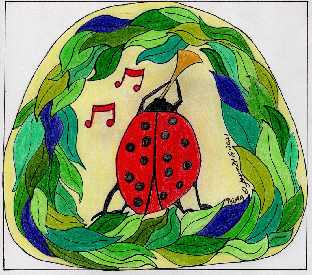 Trumpetting Lady Bug Chair Pad - Etsy