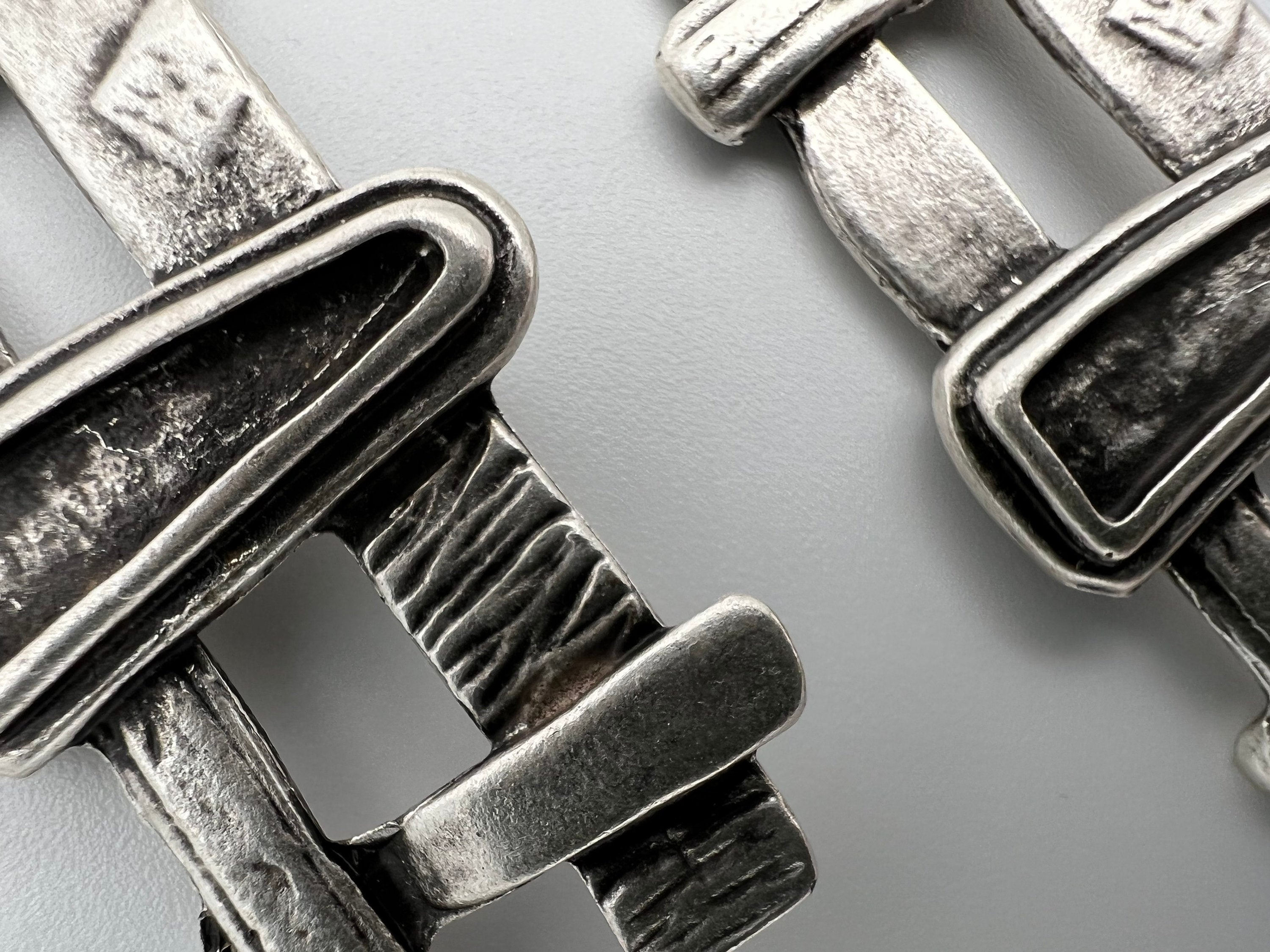 Abstract Silver Earrings Art Deco Handmade Avant-garde - Etsy