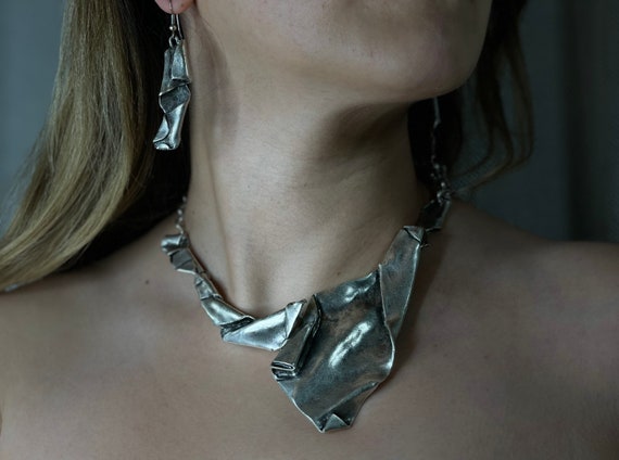 Handmade Avant Garde Jewelry Modernist Statement Silver - Etsy