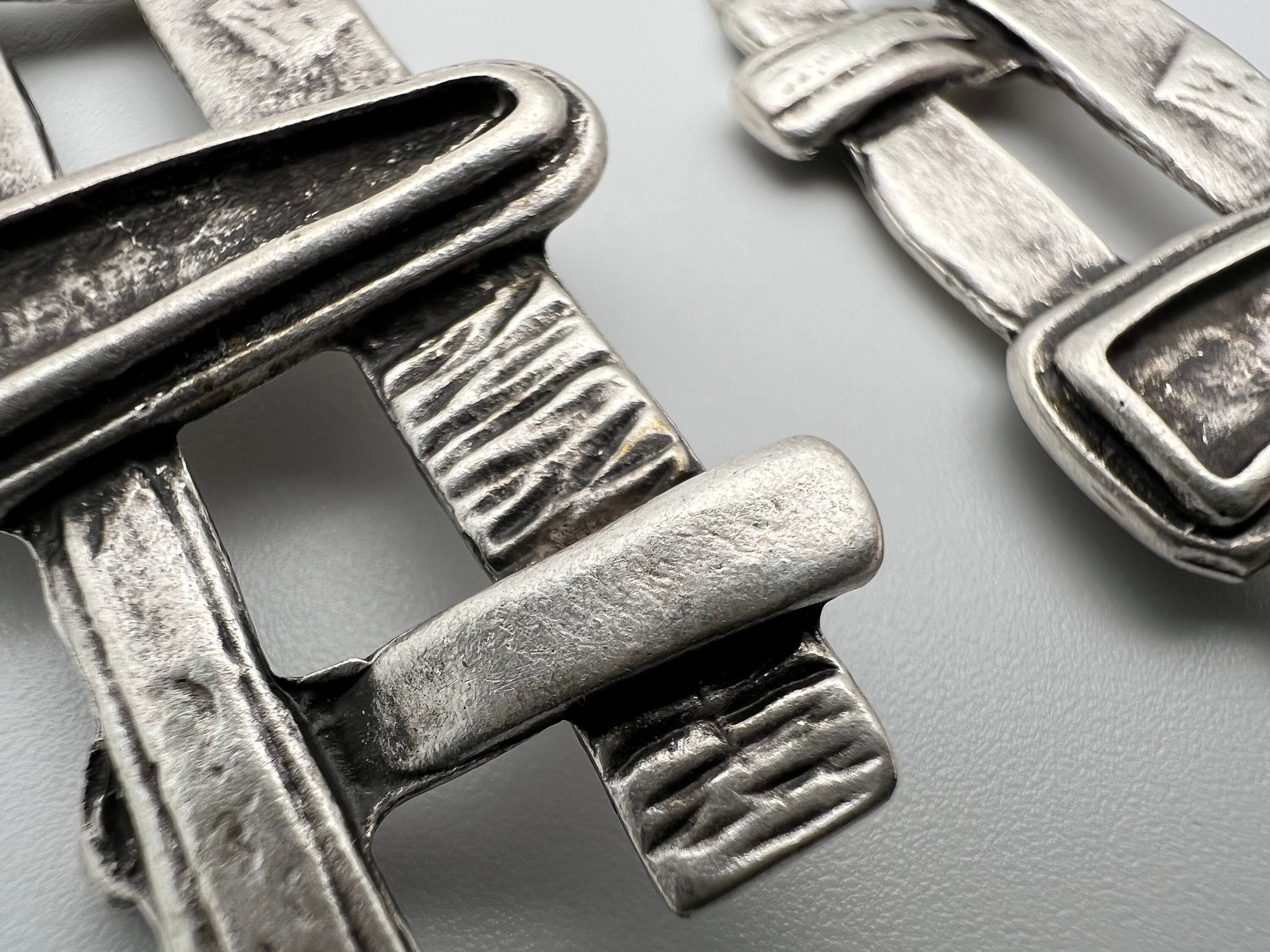 Abstract Silver Earrings Art Deco Handmade Avant-garde - Etsy