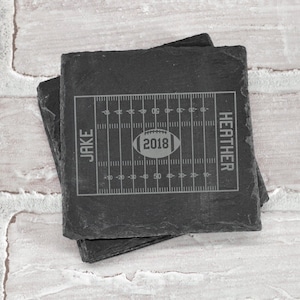 Football Coasters - Custom Slate Coasters - Personalized Slate Coasters ...