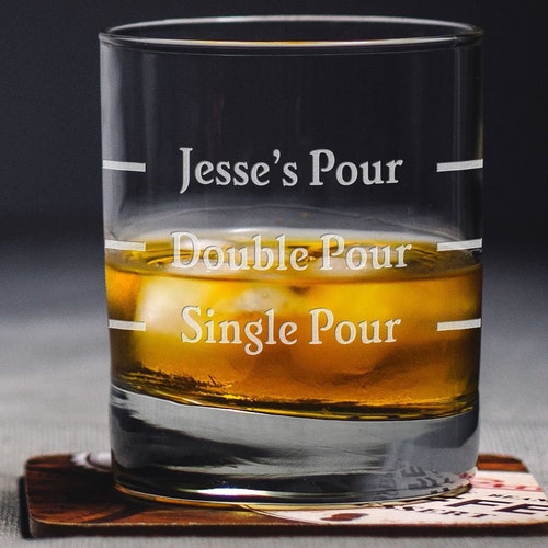 Custom Pour Line Whiskey Glass. Funny Whiskey Glass. Single - Etsy