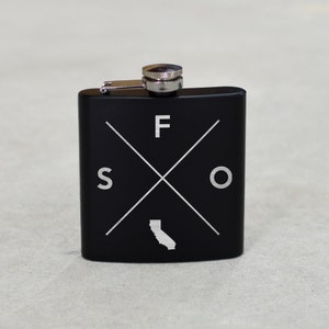 San Francisco Fan Gift Flask. San Fran Flask. San Francisco Whiskey ...
