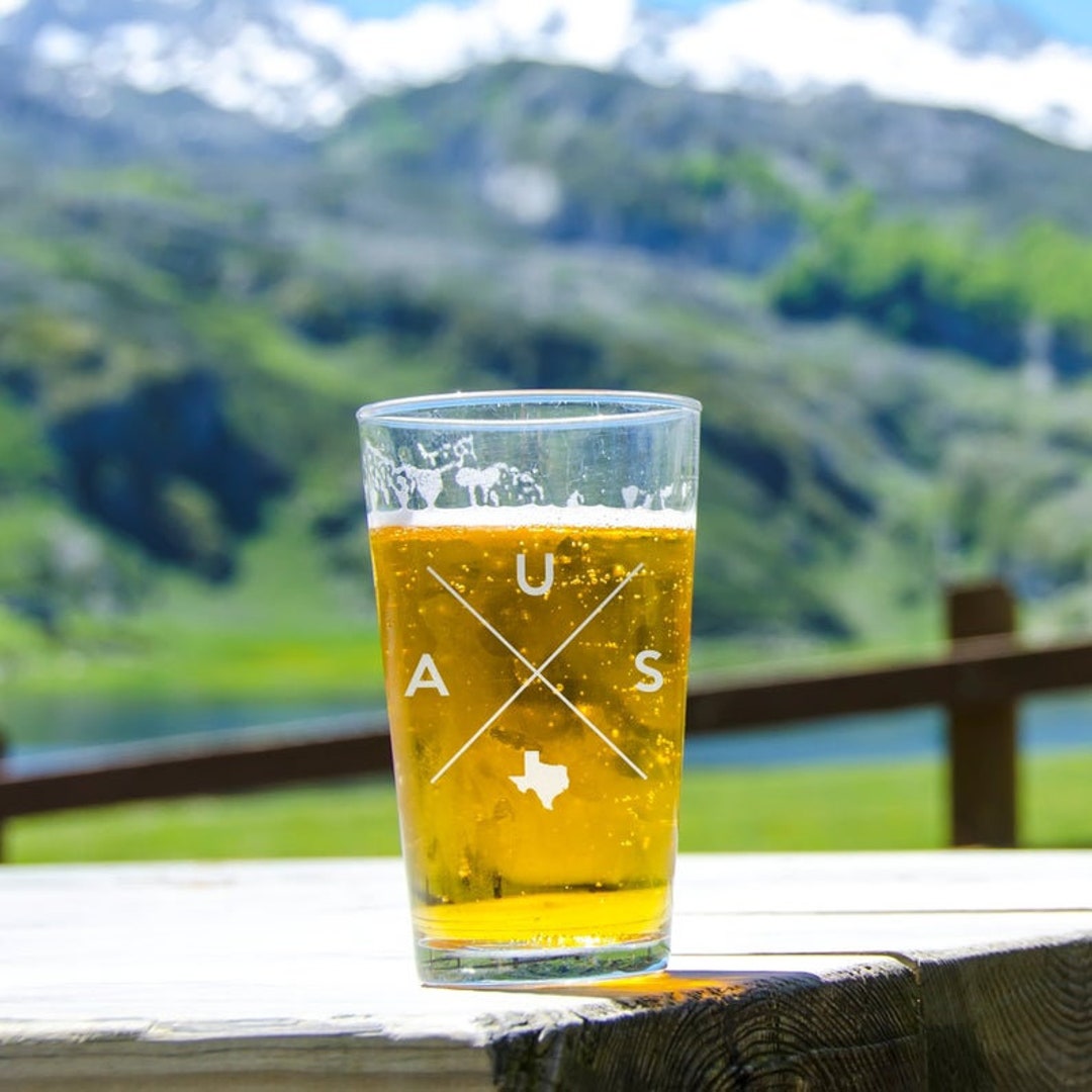 Austin Pint Glass | Austin Glass - Beer Glass - Pint Glass - Beer ...