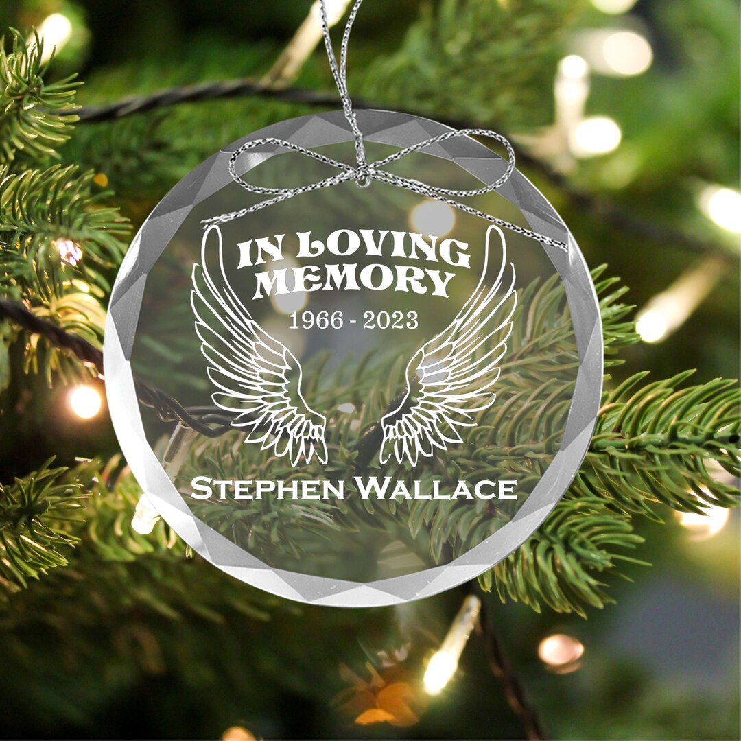 In Memory of Christmas Ornament. Custom Memorial Christmas Tree ...