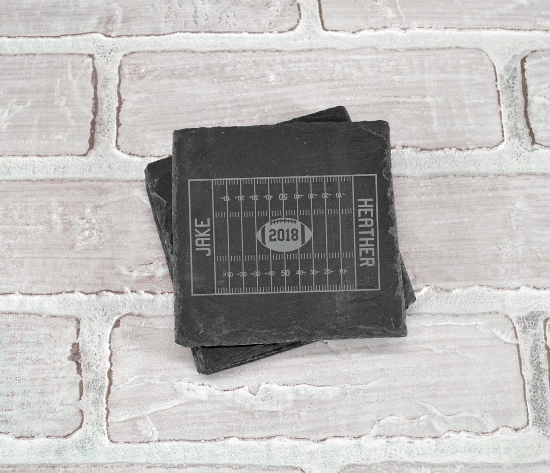 Football Coasters - Custom Slate Coasters - Personalized Slate Coasters ...