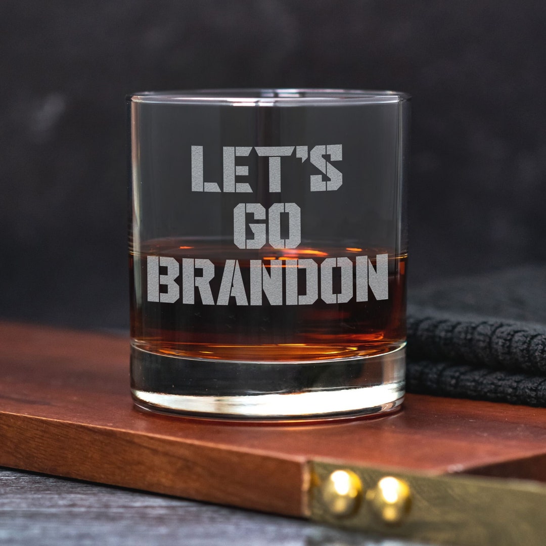 Let's Go Brandon Rocks Glass. Anti Biden Whiskey Glass. F Joe Biden ...