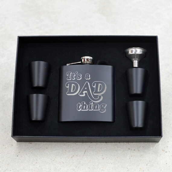 Dad Gift Flask. It's a Dad Thing Flask. New Dad Flask Set | Etsy