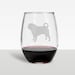 Pug Pug Wine Glass Dog Wine Glass Funny Wine Glass Wine Glass Wine ...