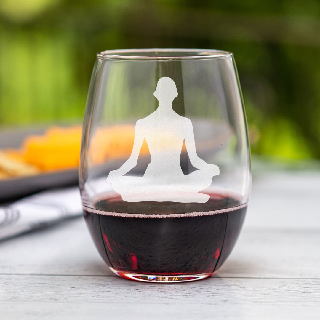 Yoga Pose Wine Glasses. Yoga and Wine. Yoga Gift. Yoga Wine Glasses ...