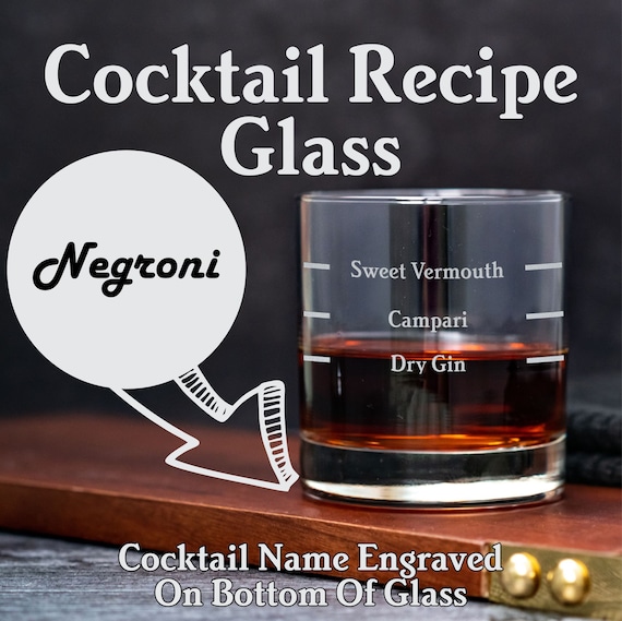 Negroni Recipe Glass. Negroni Recipe Glass. Negroni Glass. Gin - Etsy