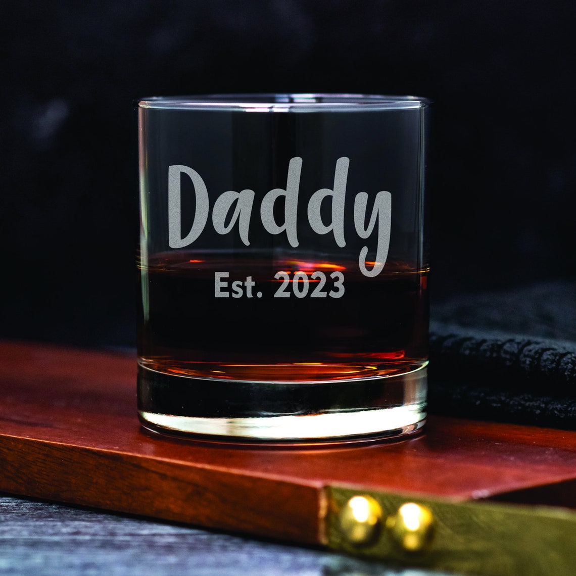 Daddy Whiskey Glass Whiskey Glass Rocks Glass Gift for - Etsy
