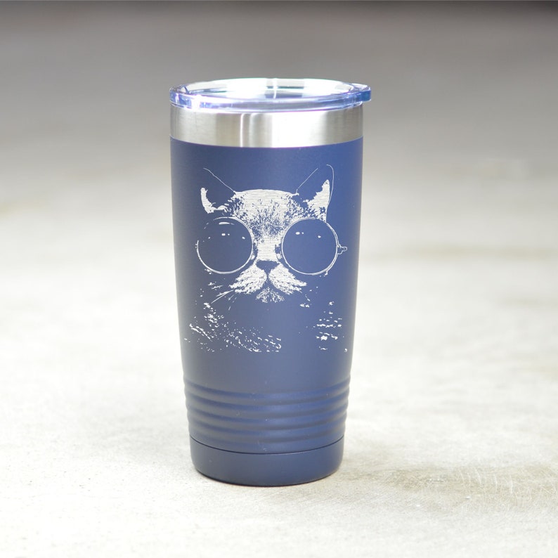 Funny Cat Coffee Mug. Cat With Sunglasses Tumbler. Silly Cat | Etsy