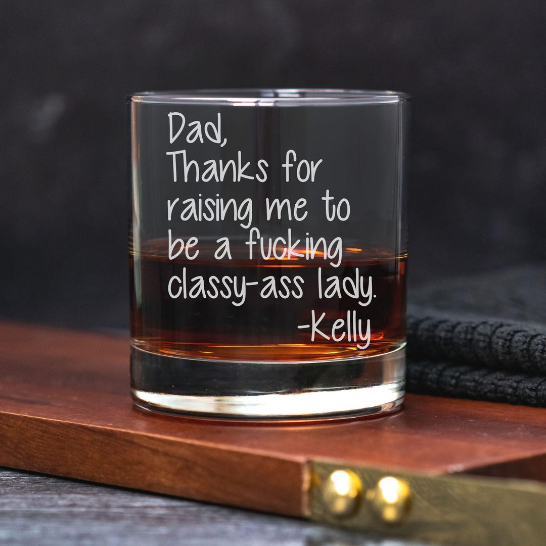 Thanks Dad Rocks Glass. Funny Dad Gift From Daughter Personalized ...
